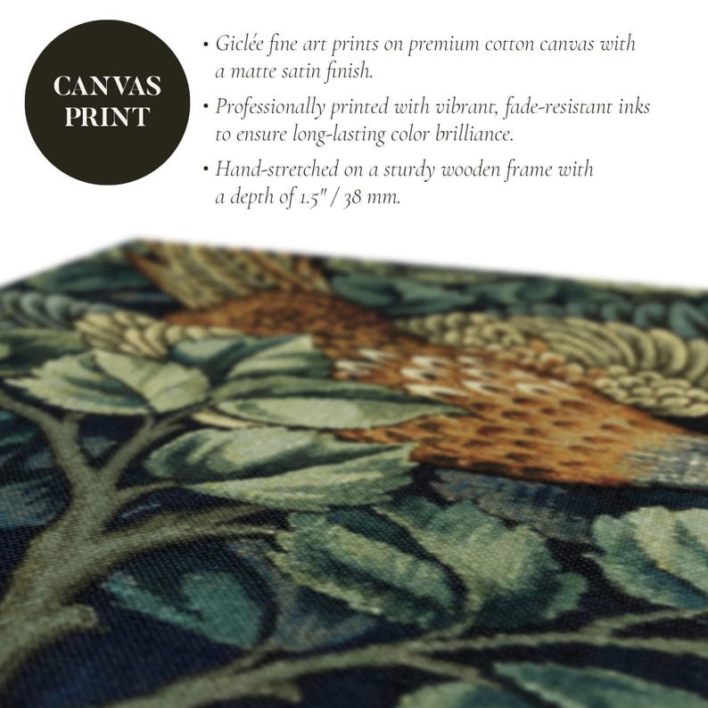 Framed William Morris Canvas Print Set, Botanical Wall Art, Vintage ...