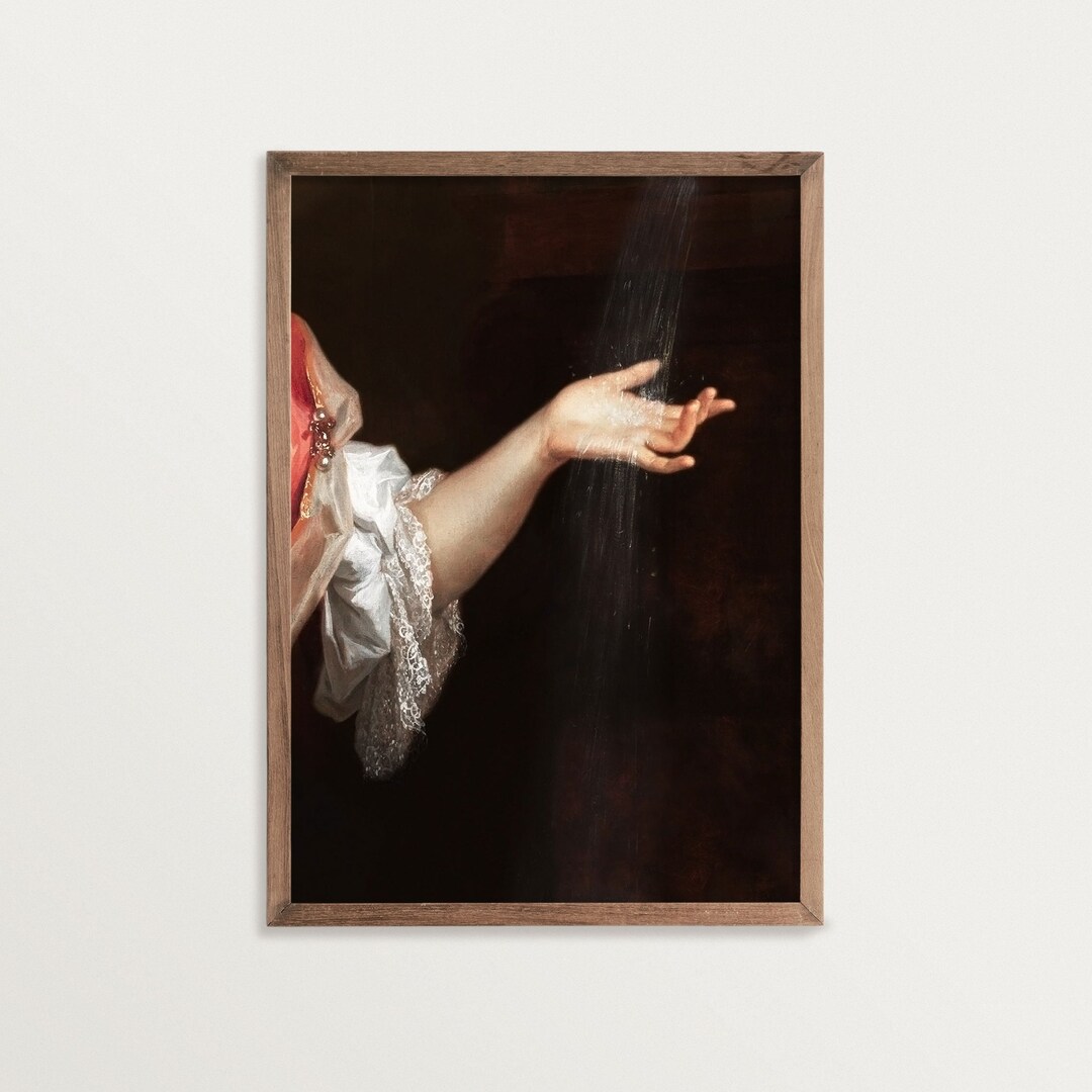 Victorian Portrait Print Delicate Hand Surreal Painting - Etsy