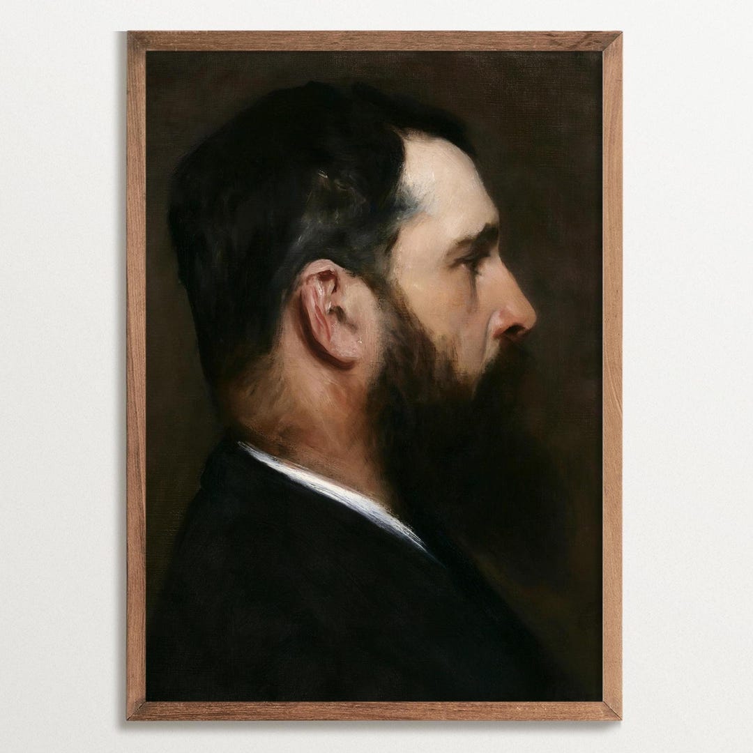Moody Portrait Print - Claude | Dark Academia Decor, Vintage Male ...