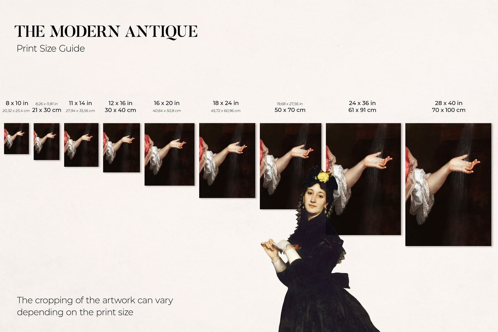 Victorian Portrait Print - Delicate Hand | Surreal Painting Print ...