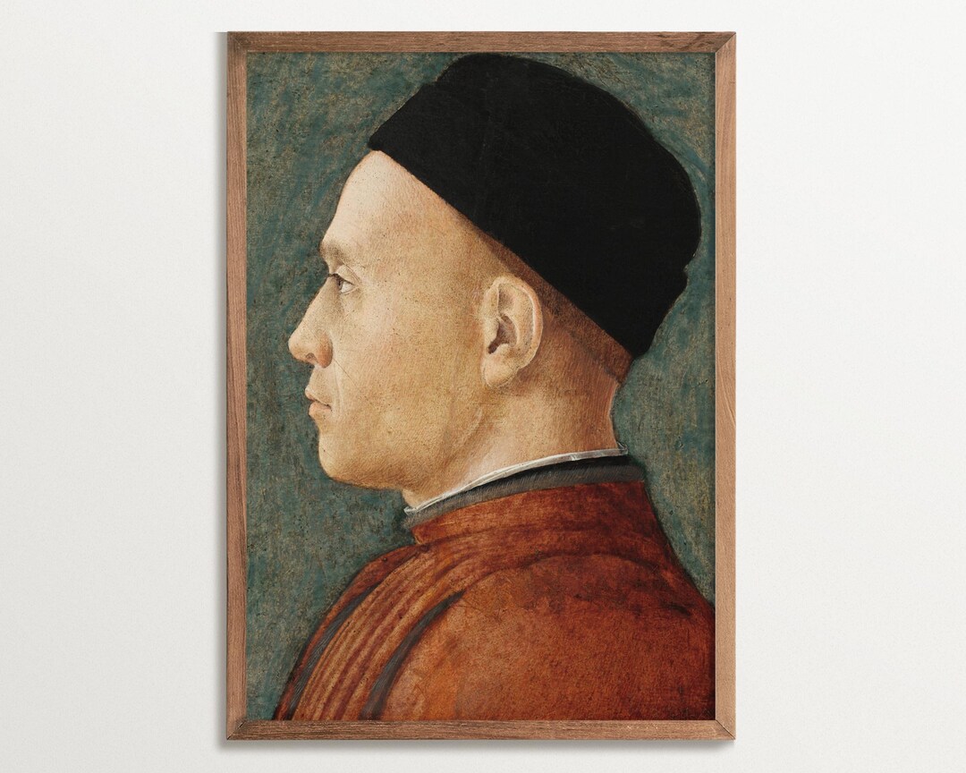 Renaissance Man Profile Art Print, Vintage Historical Portrait, Antique ...