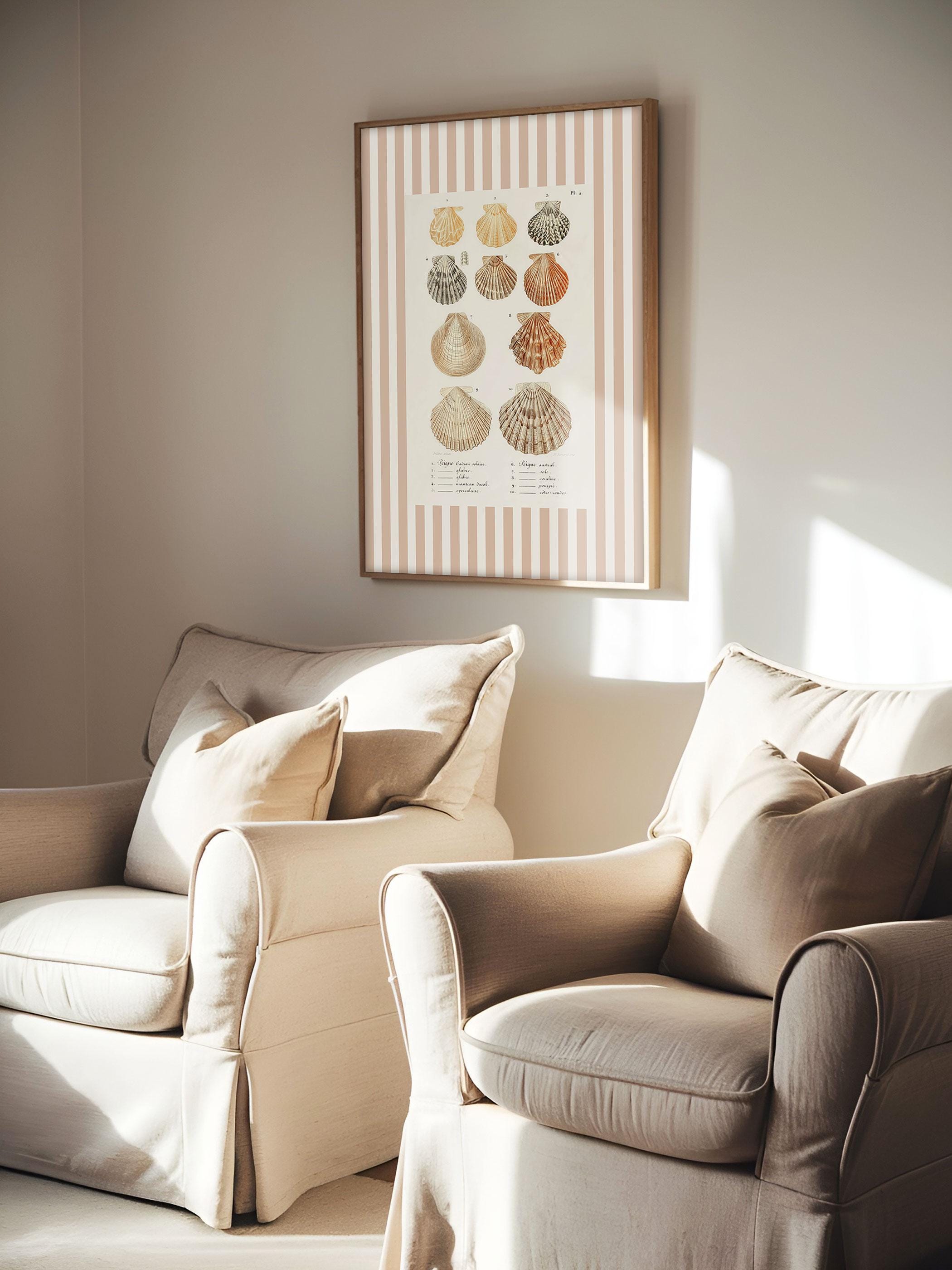 Vintage Seashell Art Print – Nancy Meyers Inspired Beach House Decor ...
