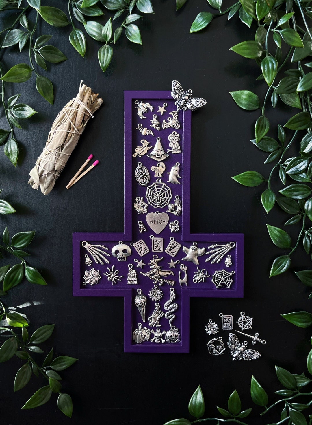 Gothic Inverted Cross: Halloween Goth Spooky Decor, Macabre Witch ...