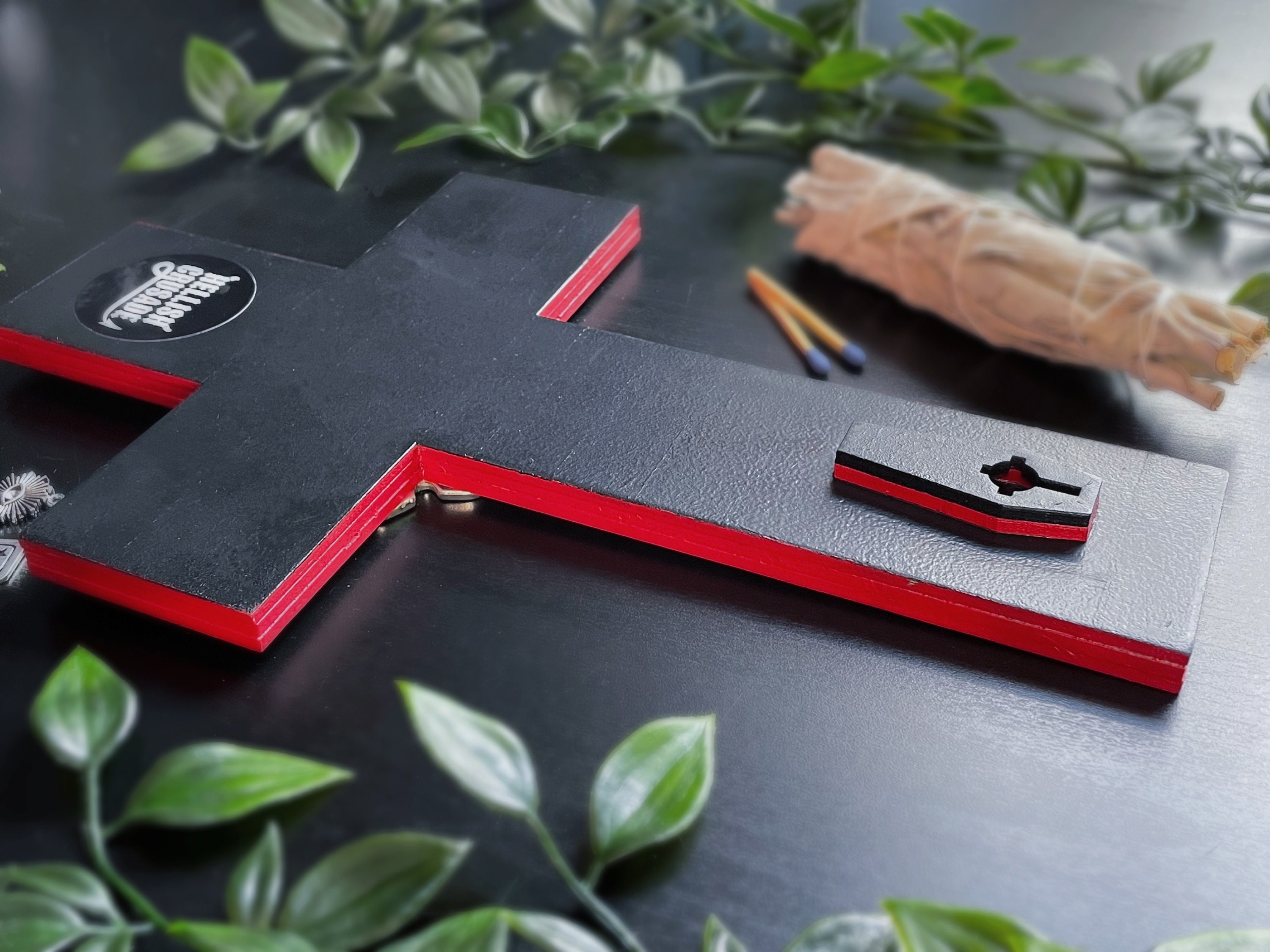 Blood Ceremony Small Gothic Inverted Cross Macabre Occult Witchy Art ...