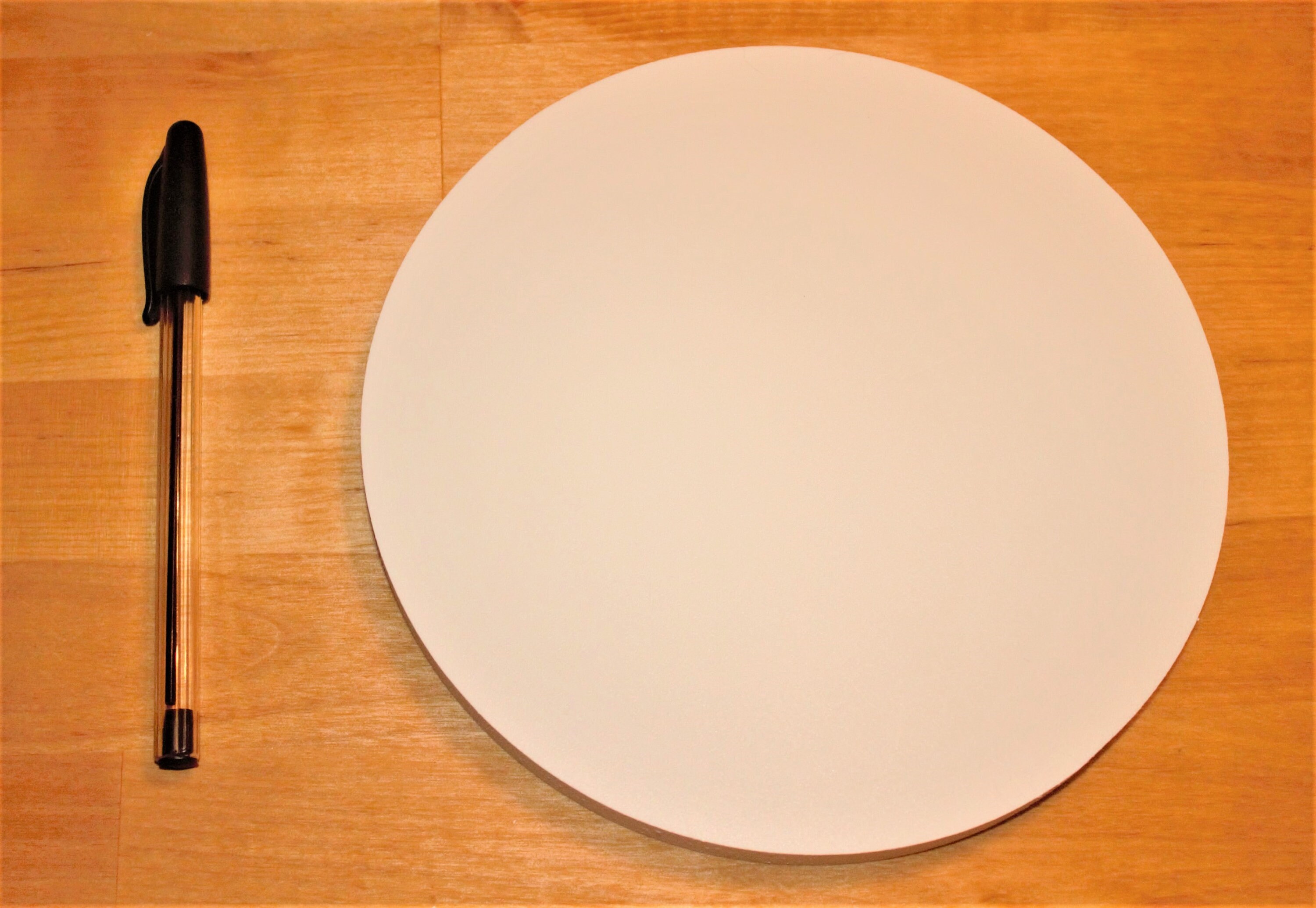 White Circle Blank Canvas Plastic Circle PVC Circle - Etsy