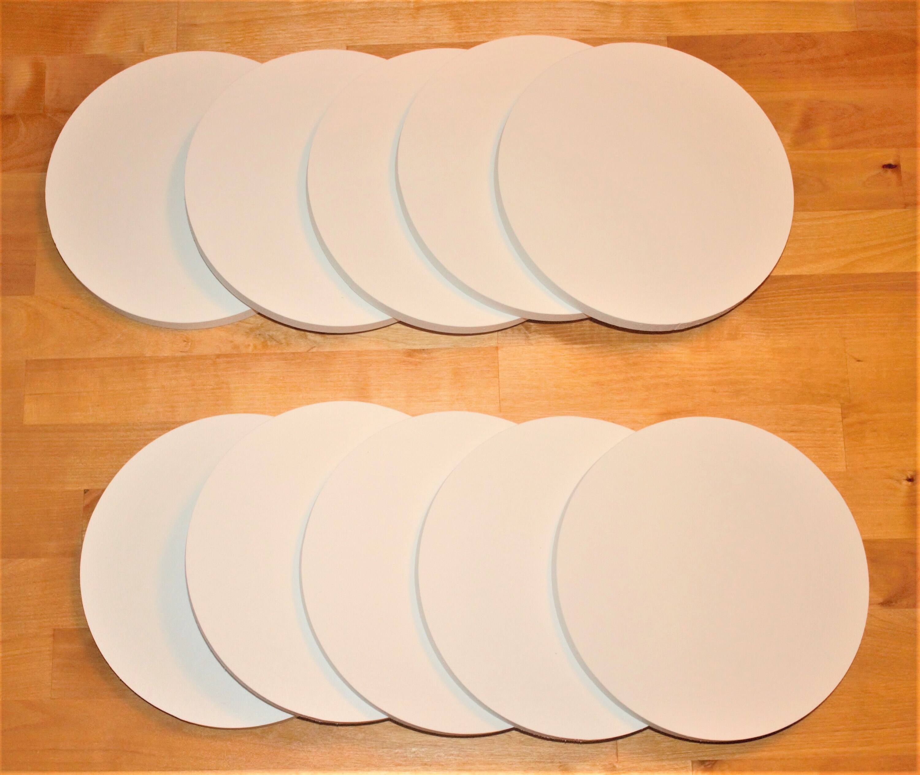 White Circle Blank Canvas Plastic Circle PVC Circle - Etsy