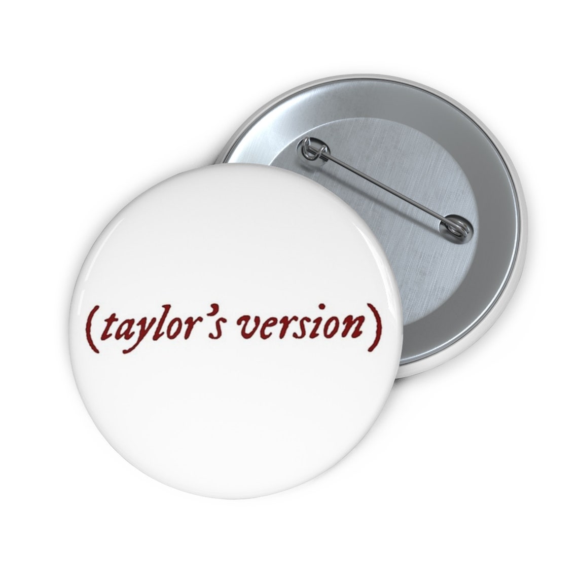 Taylor Swift Taylor's Version Font 3 Sizes Personalised Badges White ...