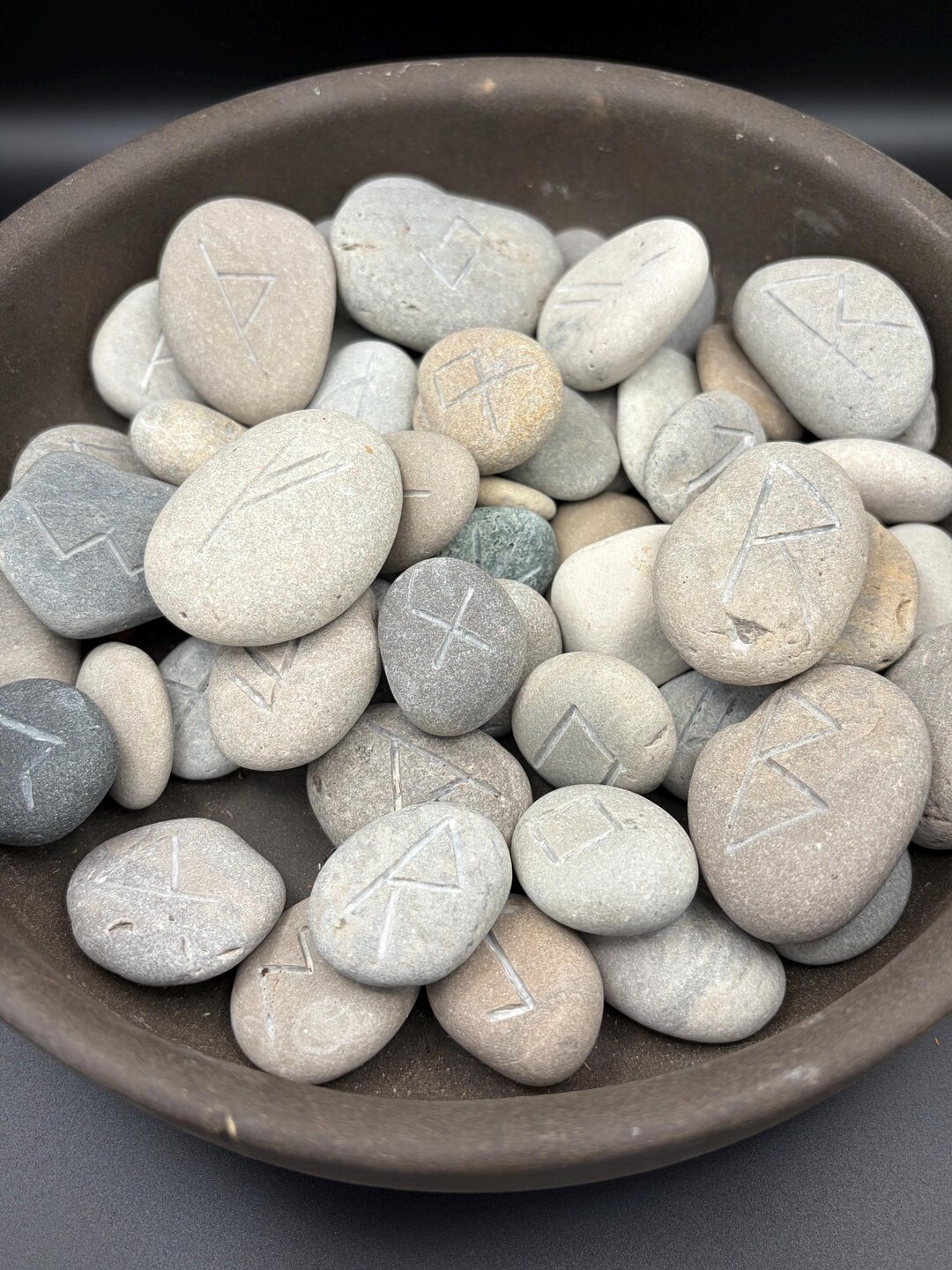 Individual Hand-carved Great Lakes Rune Stone - Etsy