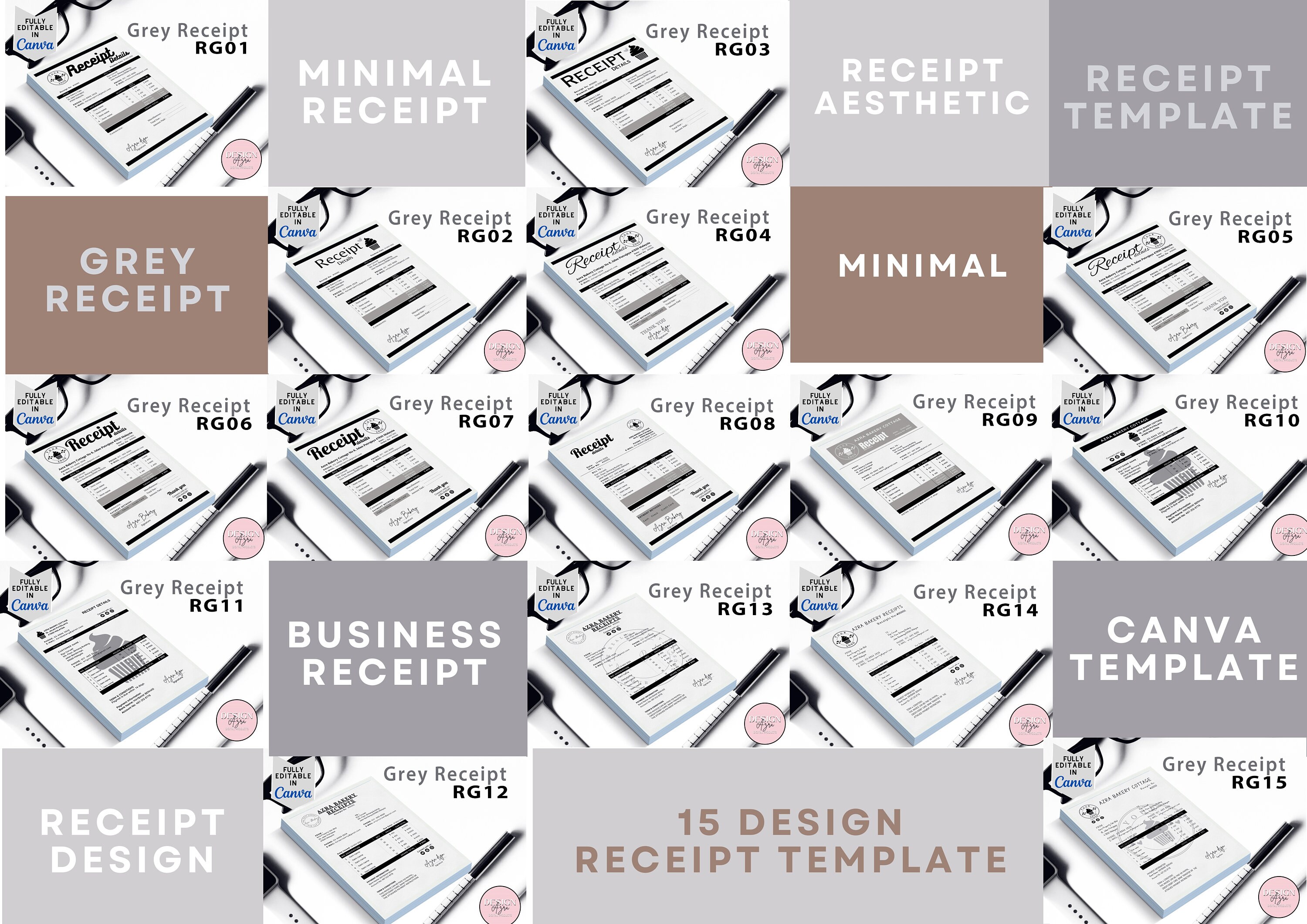 Editable Receipt Template Bakery Invoice Template Editable Cake Order ...