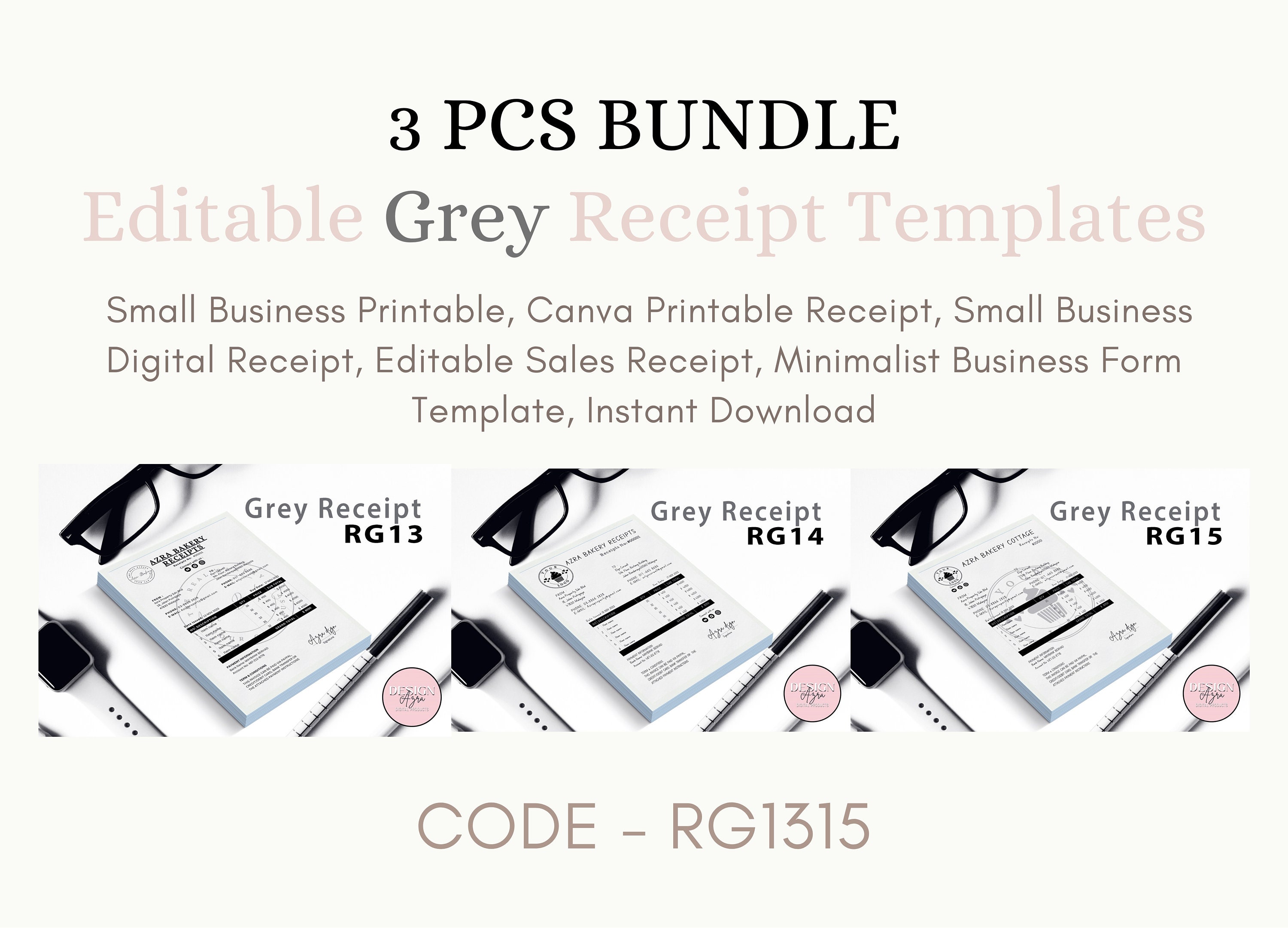 Editable Receipt Template Bakery Invoice Template Editable Cake Order ...