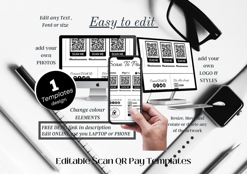 Editable Scan to Pay Card QR Code Sign Template Editable - Etsy Australia Editable Scan to Pay Card QR Code Sign Template Editable - Etsy Australia