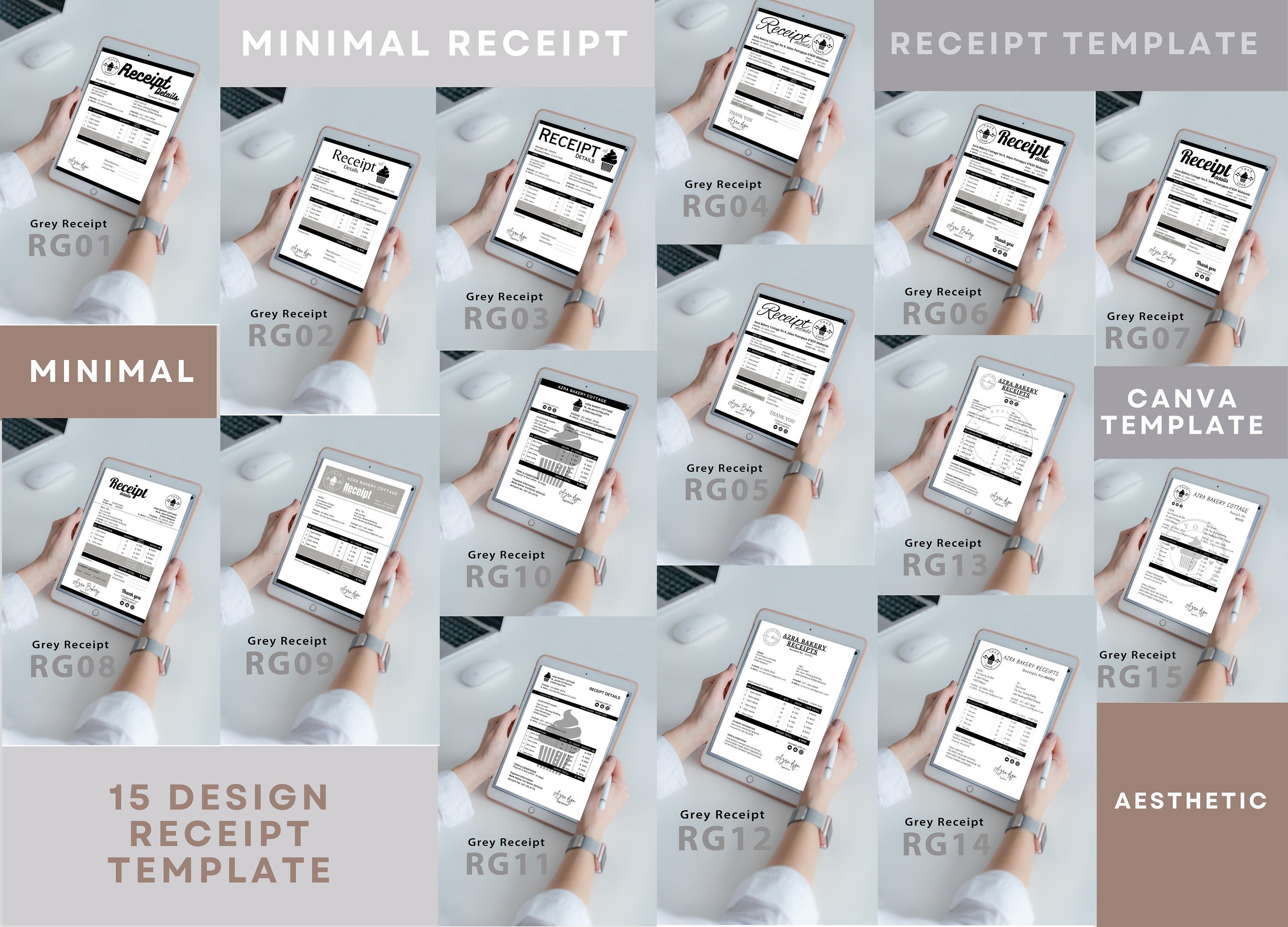Editable Receipt Template Bakery Invoice Template Editable Cake Order ...