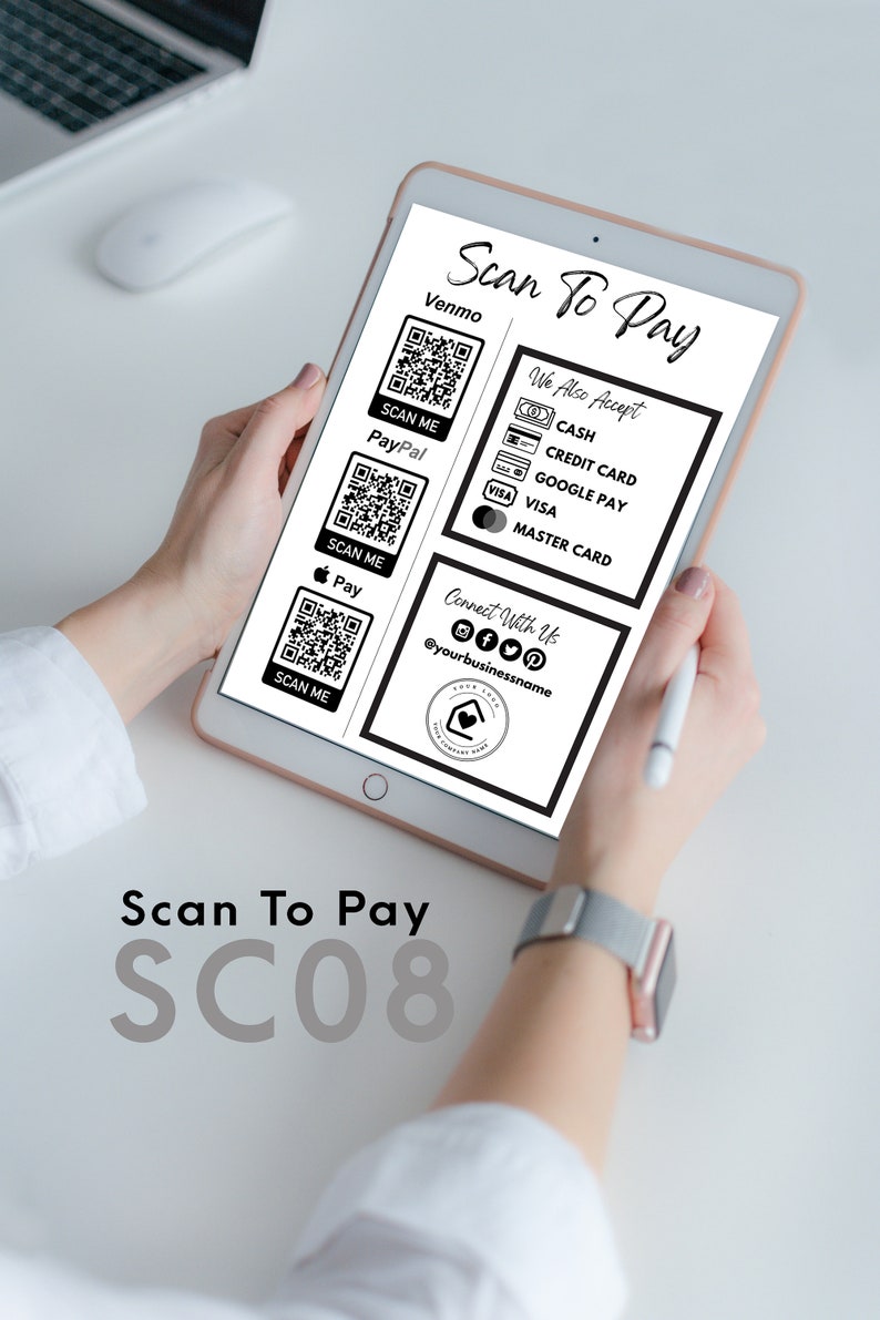 Editable Scan to Pay Card QR Code Sign Template Editable - Etsy Editable Scan to Pay Card QR Code Sign Template Editable - Etsy