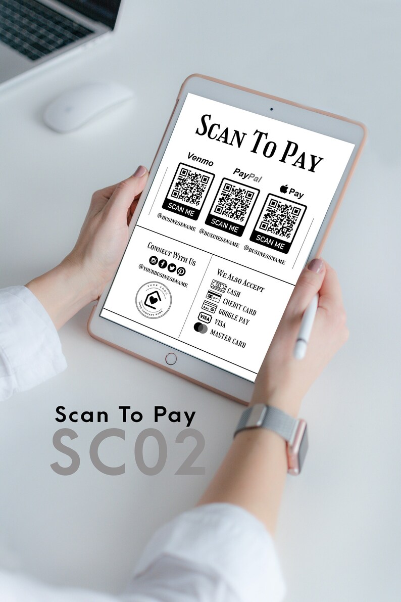 Editable Scan to Pay Card QR Code Sign Template Editable - Etsy Editable Scan to Pay Card QR Code Sign Template Editable - Etsy