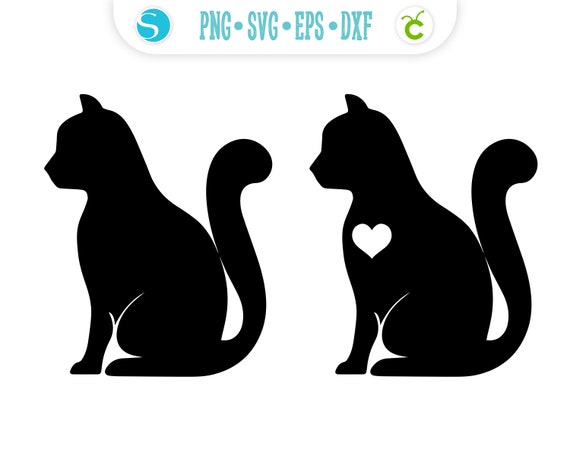 Black Cat SVG Vector Cut Cat Vector Svg Cat Cut SVG for | Etsy