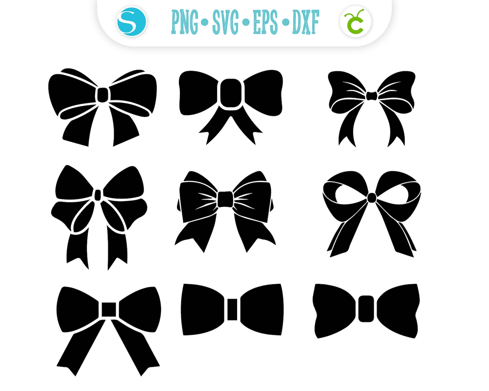 Bows SVG Vector Bundle, Bows Vector Svg, Bows Cut SVG for Cricut Bow ...