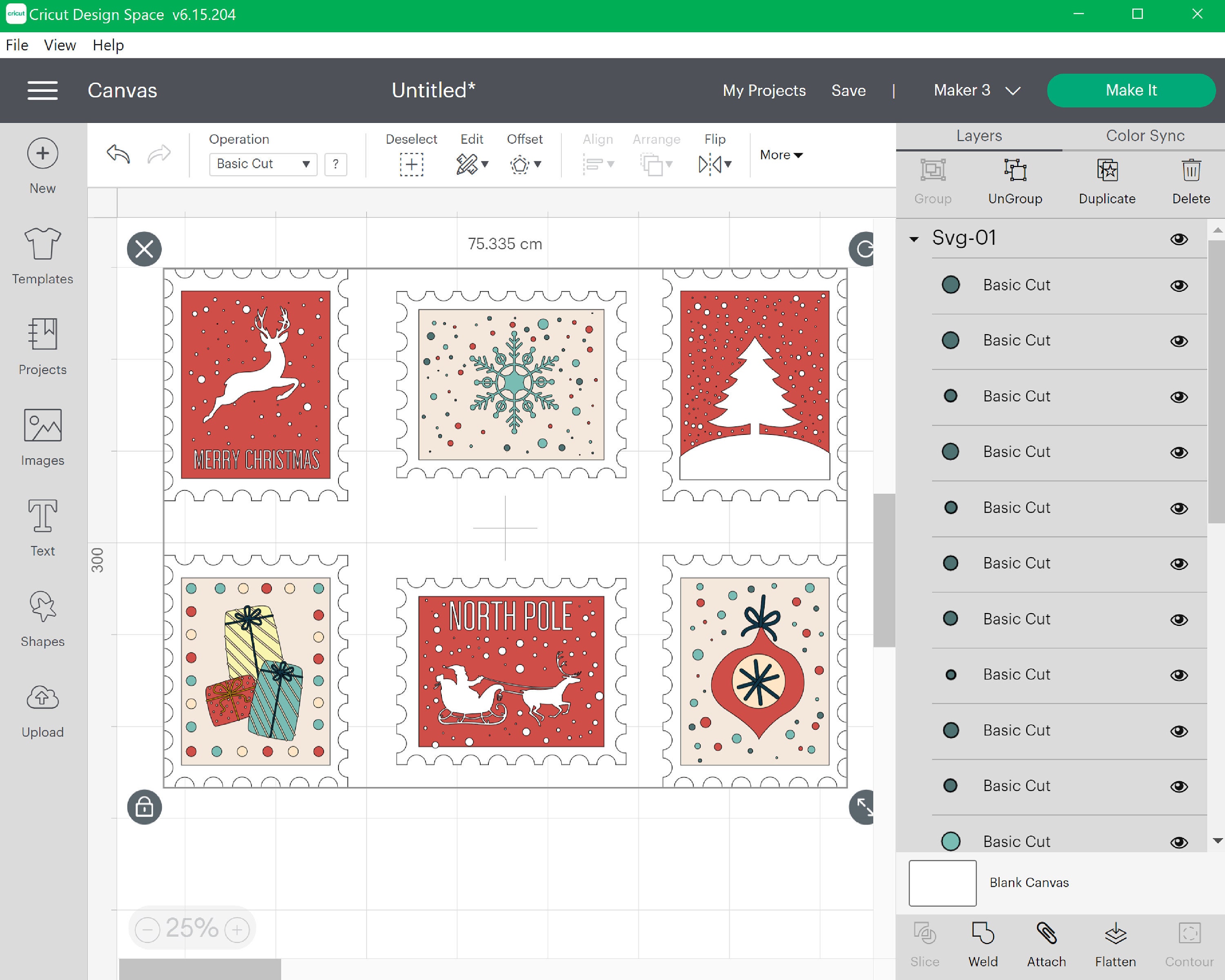Merry Christmas Stamps SVG PNG, Stamps Christmas Gift, Christmas Stamp ...