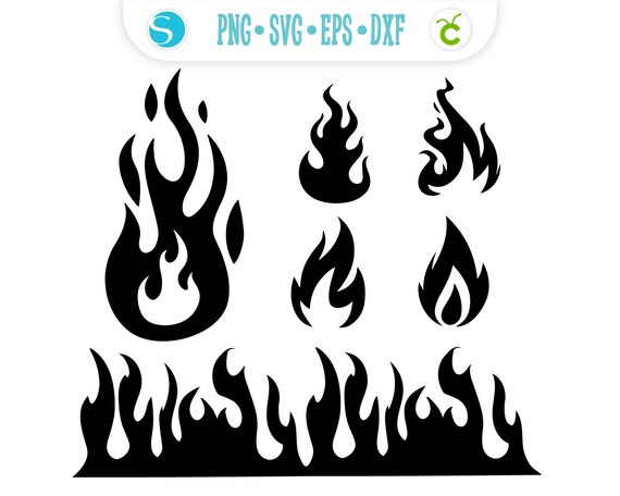 Fire Flames Svg Bundle Flame Fire Svg Cut Fire Vector Eps | Etsy Canada