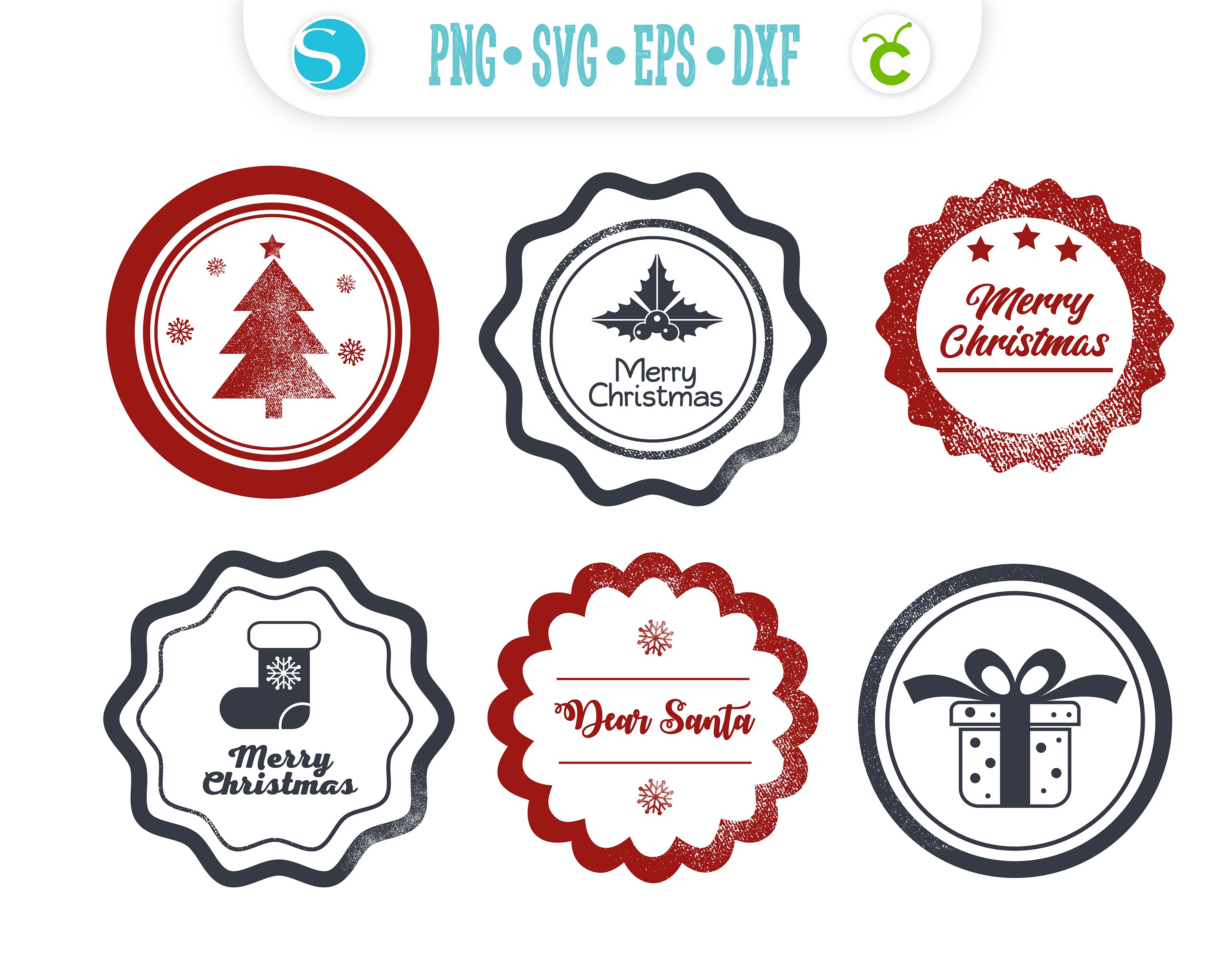 Christmas Stamp Clipart