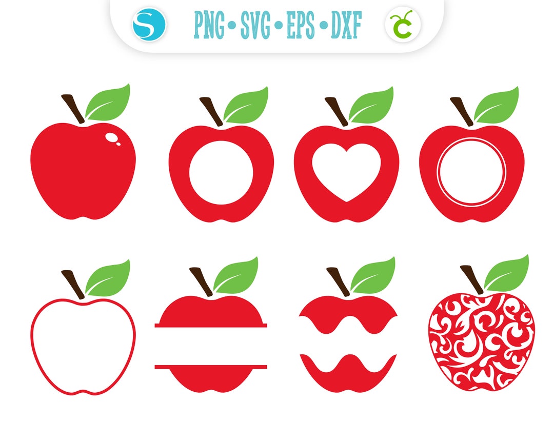 Apple SVG, Fruit Svg Clipart Png, Cricut Cutting File, Svg Cut File ...