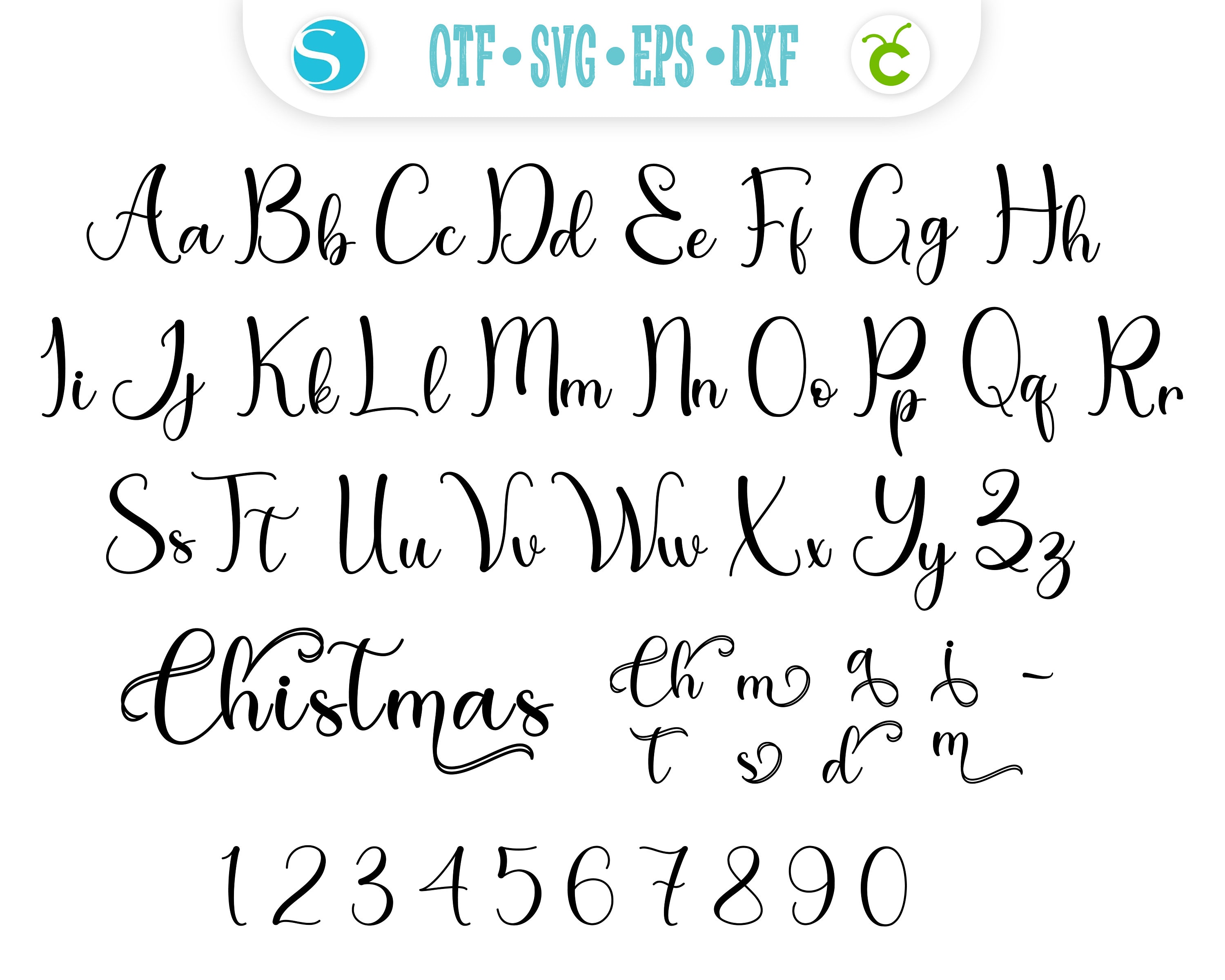 Christmas Font OTF Christmas Font SVG Cricut Christmas SVG - Etsy