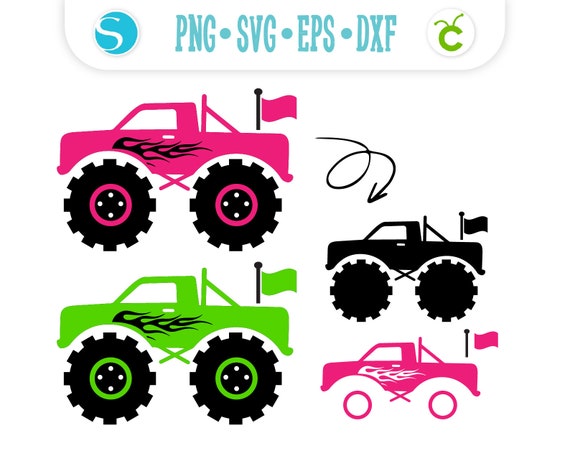 Monster Truck SVG Vector Cricut Monster Truck Cut Vector | Etsy