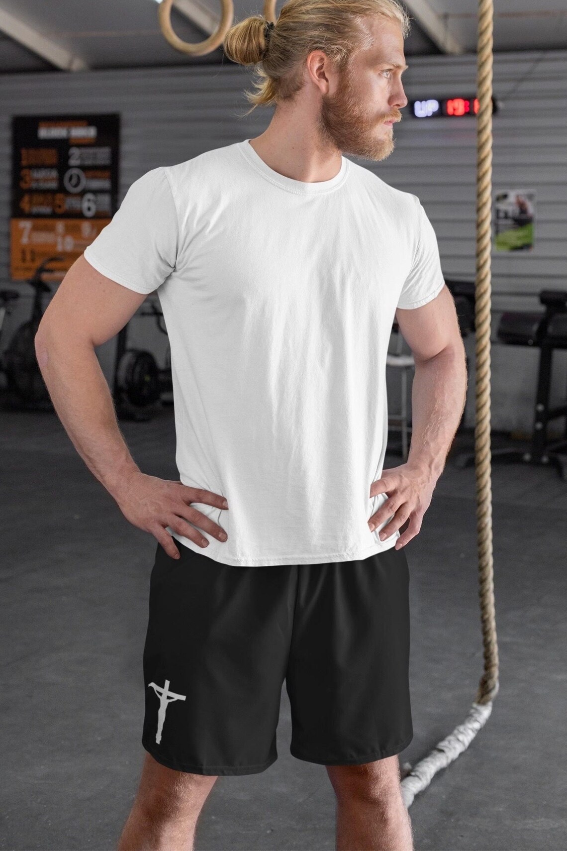 Men's Christian Gym Apparel Jesus Basketball Shorts - Etsy