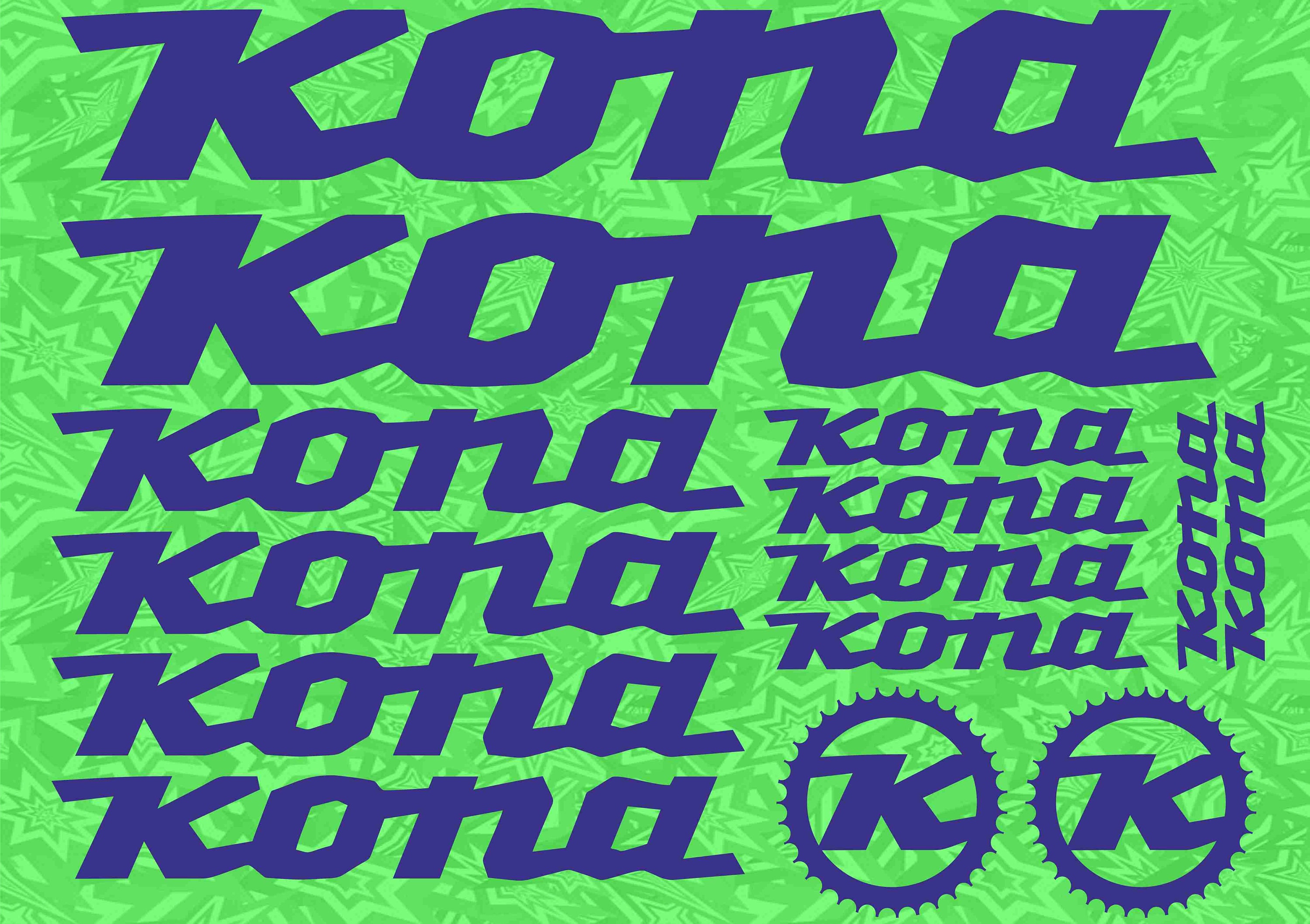 Kona Stickers Decals Sheet for Bike Frame Cycling Bicycle Mtb Road ...