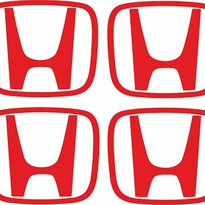 4x Logo Sticker Wheel Center Caps Decal for Honda CIVIC ACCORD CRV Vtec ...
