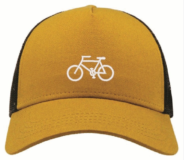 Bicycle Bike Trucker Hat Cap Handmade With Embroidery. - Etsy