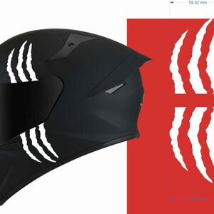 Motorcycle Helmet Sticker | Motorcycle Stickers | Claw Claw Scratches ...