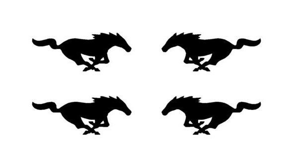 Ford Mustang Decals Stickers for Side Wing Mirrors Red Silver Black ...