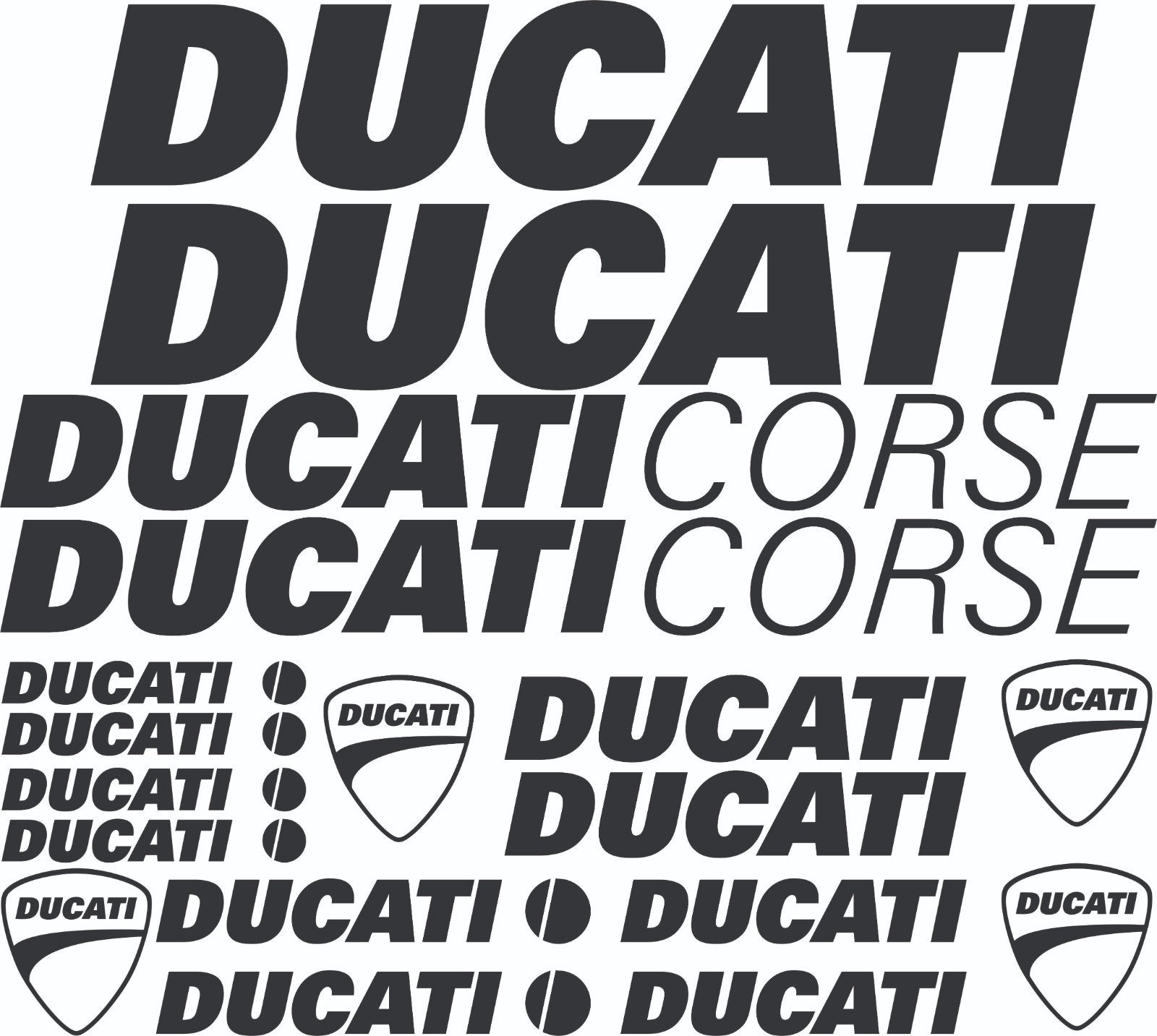 Ducati Corse Motorcycle Decals Stickers Set for Bike Fuel Tank Helmet Car Window - Etsy