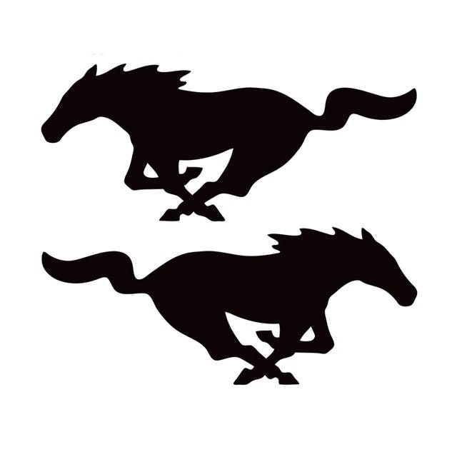 Ford Mustang Decals Stickers for Side Wing Mirrors Red Silver Black ...