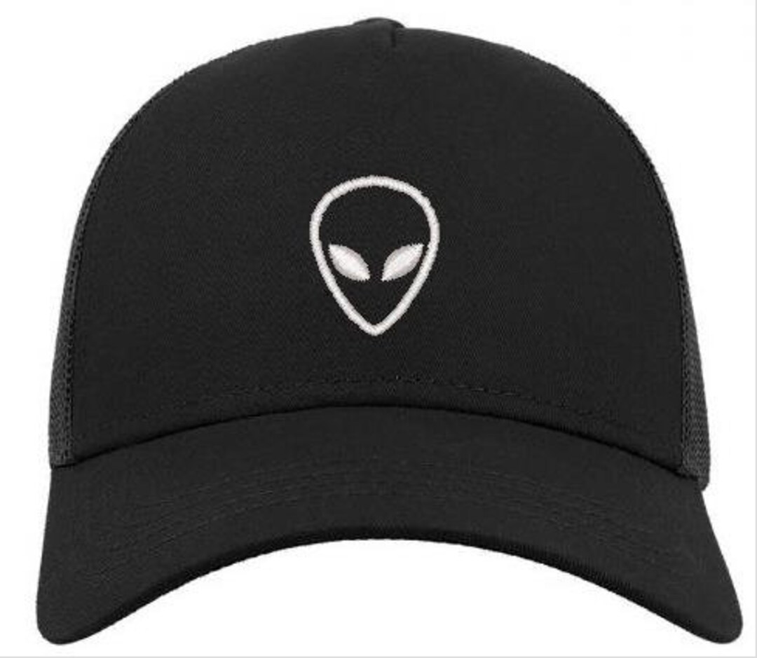 Alien Trucker Hat Cap Handmade With Embroidery. - Etsy