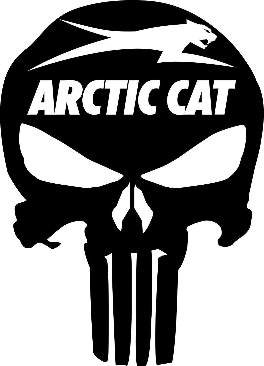 2pcs Arctic Cat Punisher Stickers Decals for Helmet Snowmobile Atvs ...