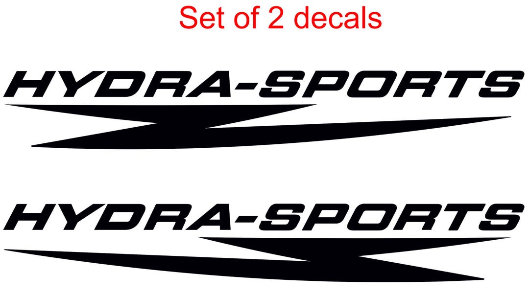 2pcs Hydra-sports Decals Stickers Boat Hull Marine Grade Vinyl Vector ...