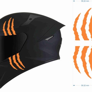 Motorcycle Helmet Sticker | Motorcycle Stickers | Claw Claw Scratches ...