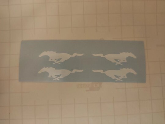 Ford Mustang Decals Stickers for Side Wing Mirrors Red Silver Black ...