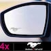 Ford Mustang Decals Stickers for Side Wing Mirrors Red Silver Black ...