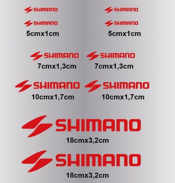 Shimano Vinyl Decals Stickers for Bike Cycle Bicycle Frame Forks Helmet ...