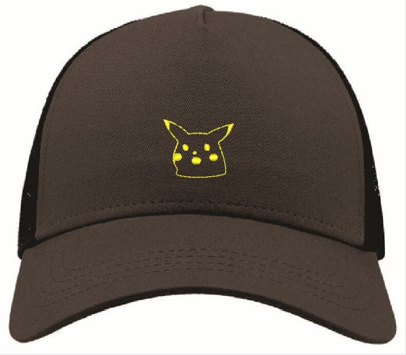 Pikachu Trucker Hat Cap Handmade With Embroidery. - Etsy