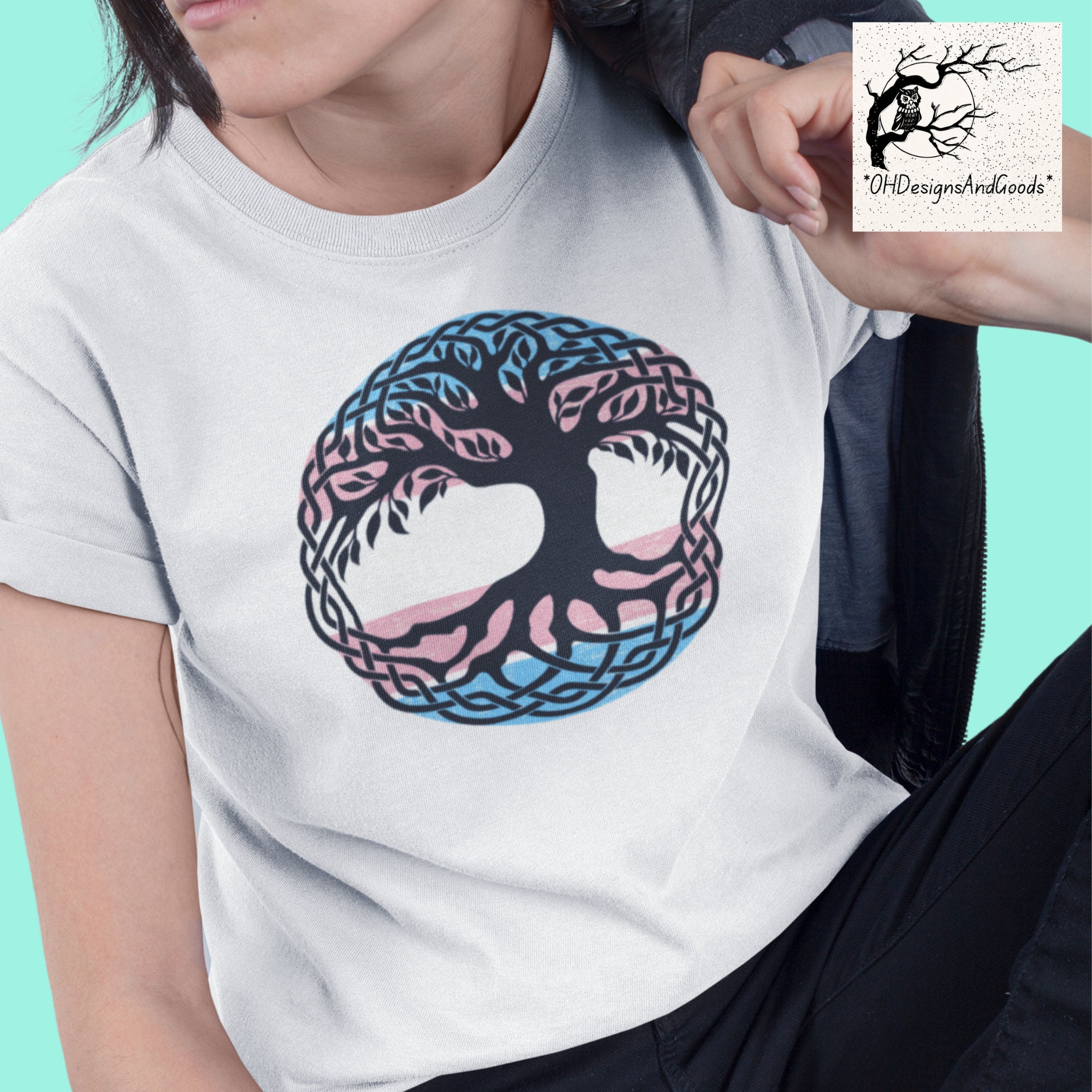LGBTQ Trans Tree of Life Shirt Yggdrasil Pride Trans | Etsy