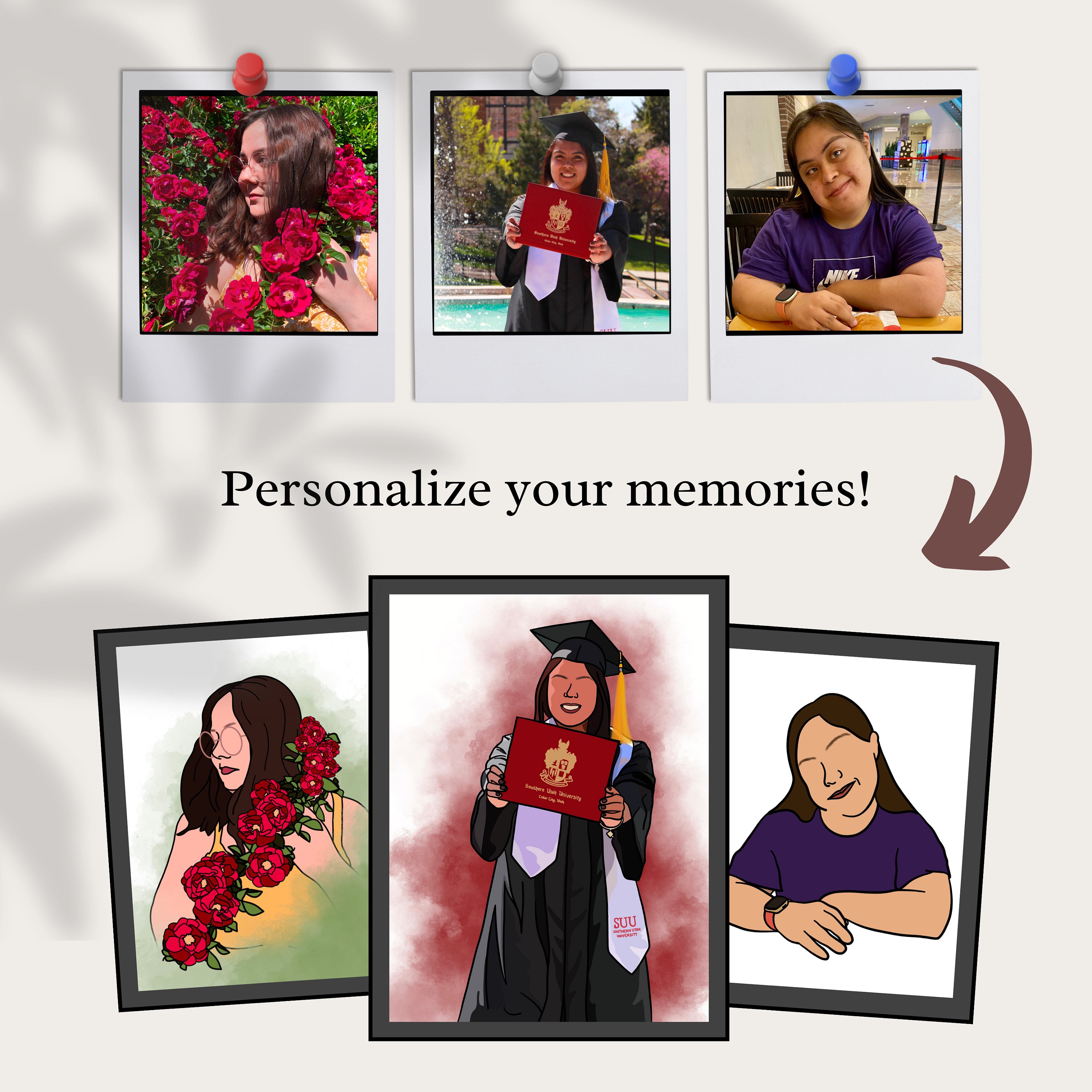 Custom Faceless Digital Portraits - Etsy