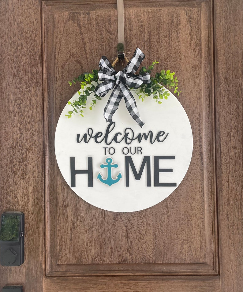 Welcome Sign With Interchangeable Icons Interchangeable Door - Etsy Welcome Sign With Interchangeable Icons Interchangeable Door - Etsy