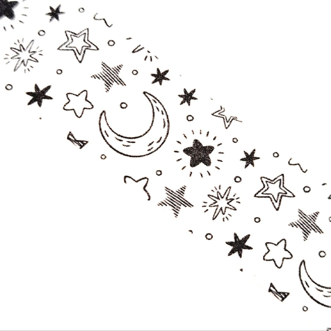 The Cute Star and Moon Patten Washi Tape - Etsy