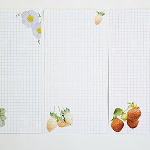 The Strawberry Memo Notepad, 3 Different Strawberry Designs - Etsy