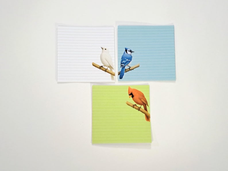 The 3 Different Bird Memo Notepad, to Do List - Etsy
