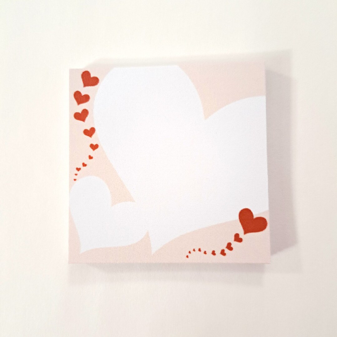 The Cute Heart Memo Notepad - Etsy