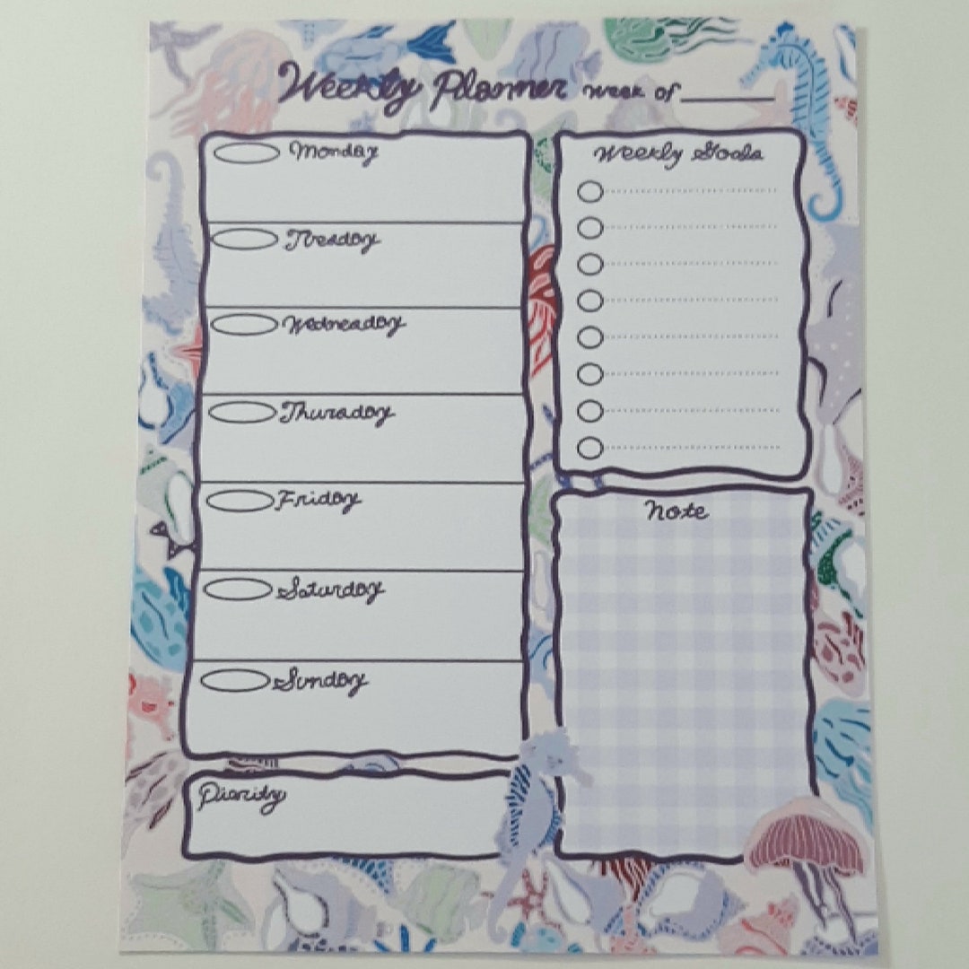 The Weekly Planner Memo Notepad - Etsy